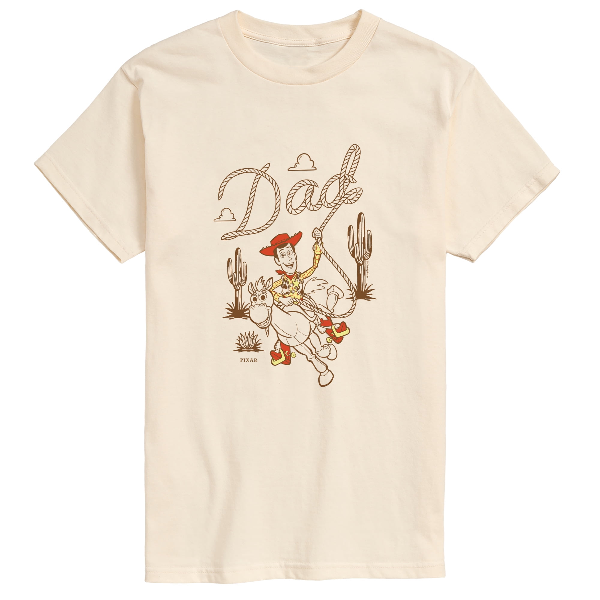 Toy Story - Western Dad Woody - Men's Short Sleeve Graphic T-Shirt ...