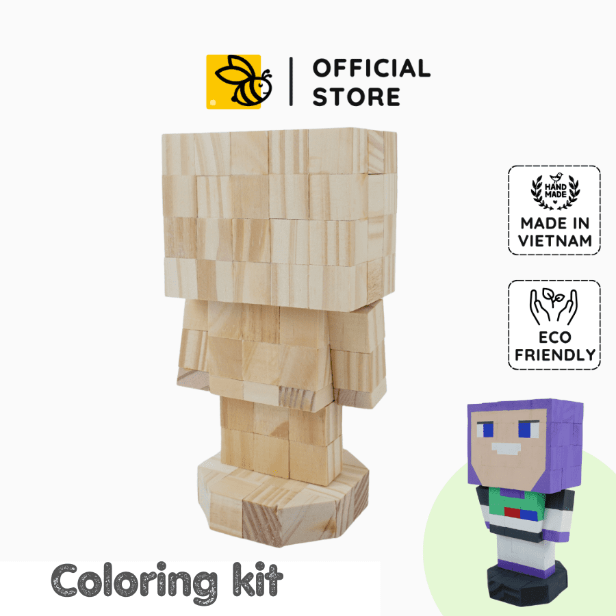 Toy Story Wooden Model Inspired by Inside Out, Unique Toy Pixel Block ...