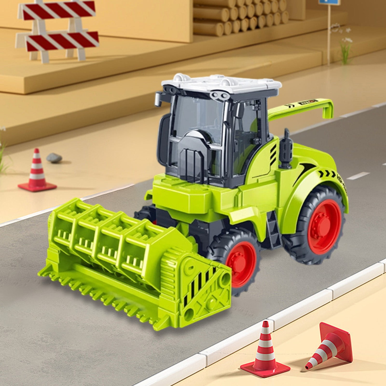 Toy Tractor, Agricultural Engineering Vehicle for Kids, Bulldozer with ...