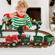 Classic Christmas Themed 20 Pc. Train Set with Locomotive Engine, Cargo ...