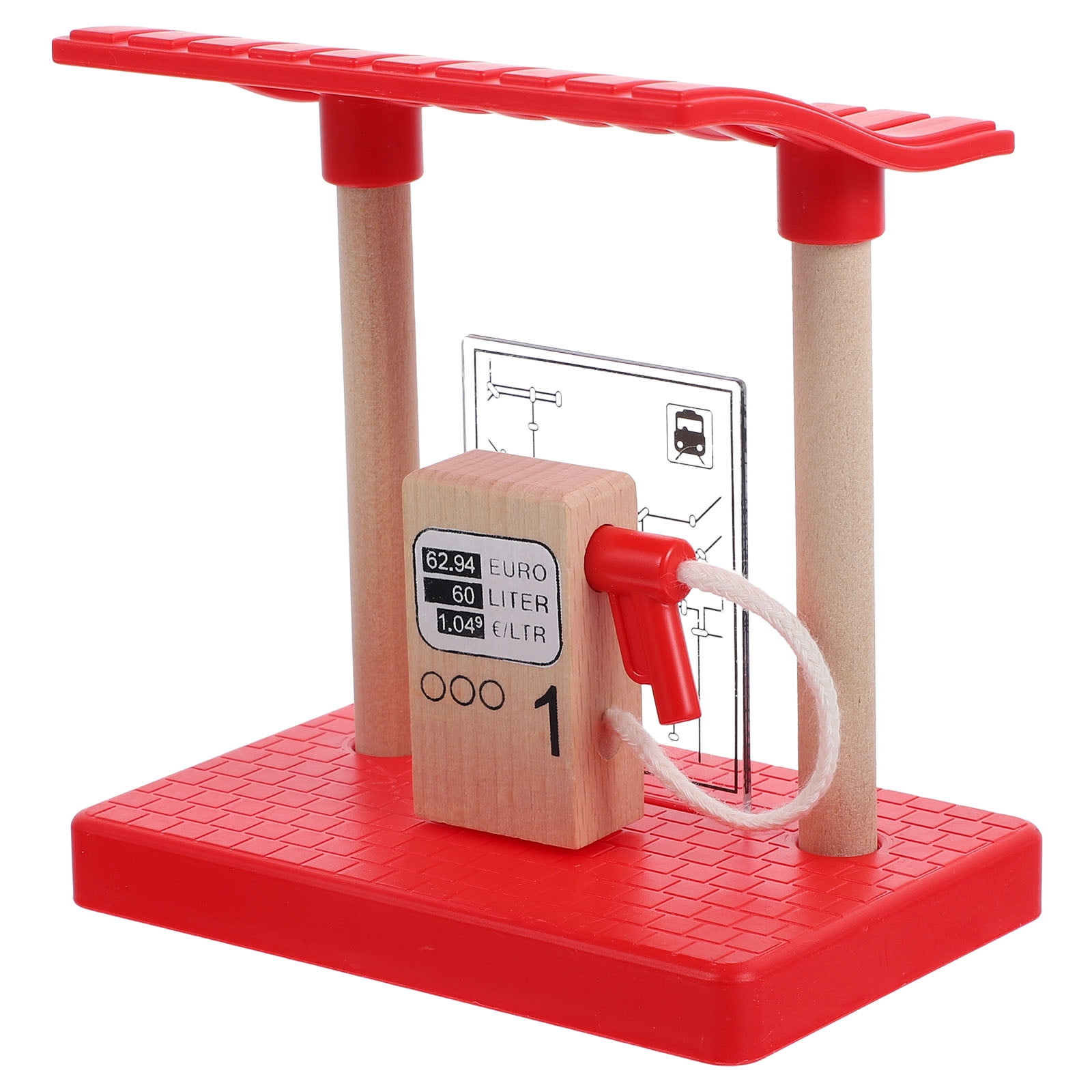 Wooden Toy Train Accessory Wooden Railway Gas Station Set - Walmart.com