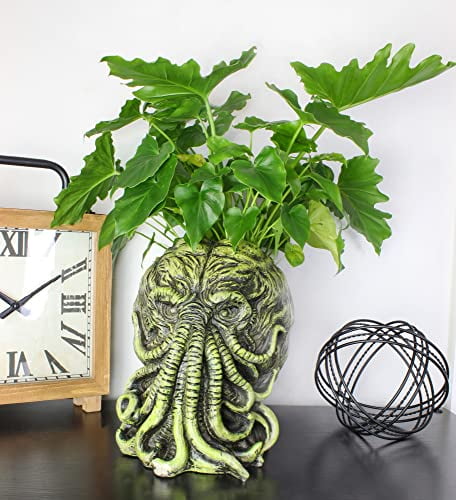 Toy Vault Cthulhu Planter Pot (11-Inch); Large Monster Resin Planter ...