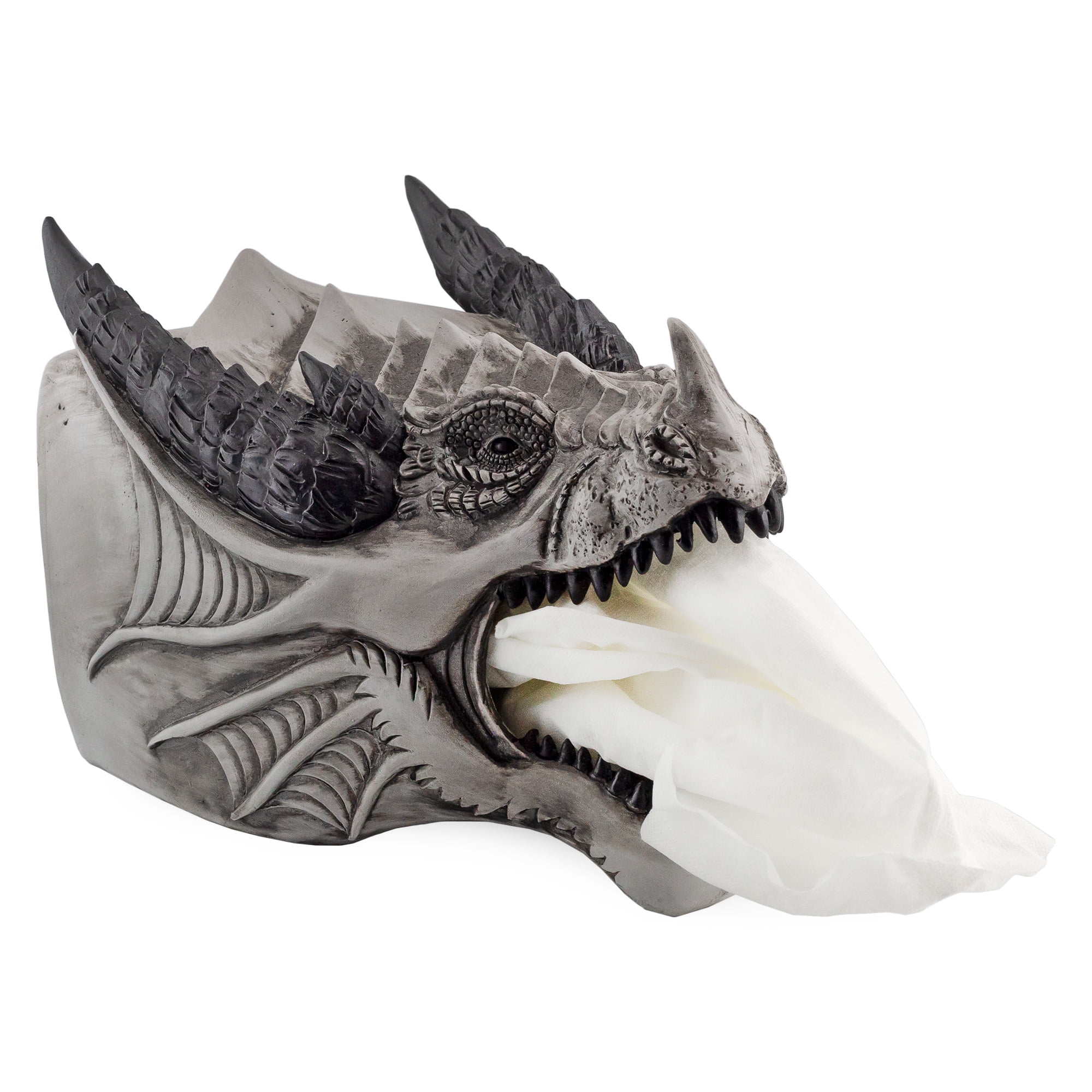 Toy Vault Dragon Tissue Box Cover, Flaming Dragon Resin Tissue ...