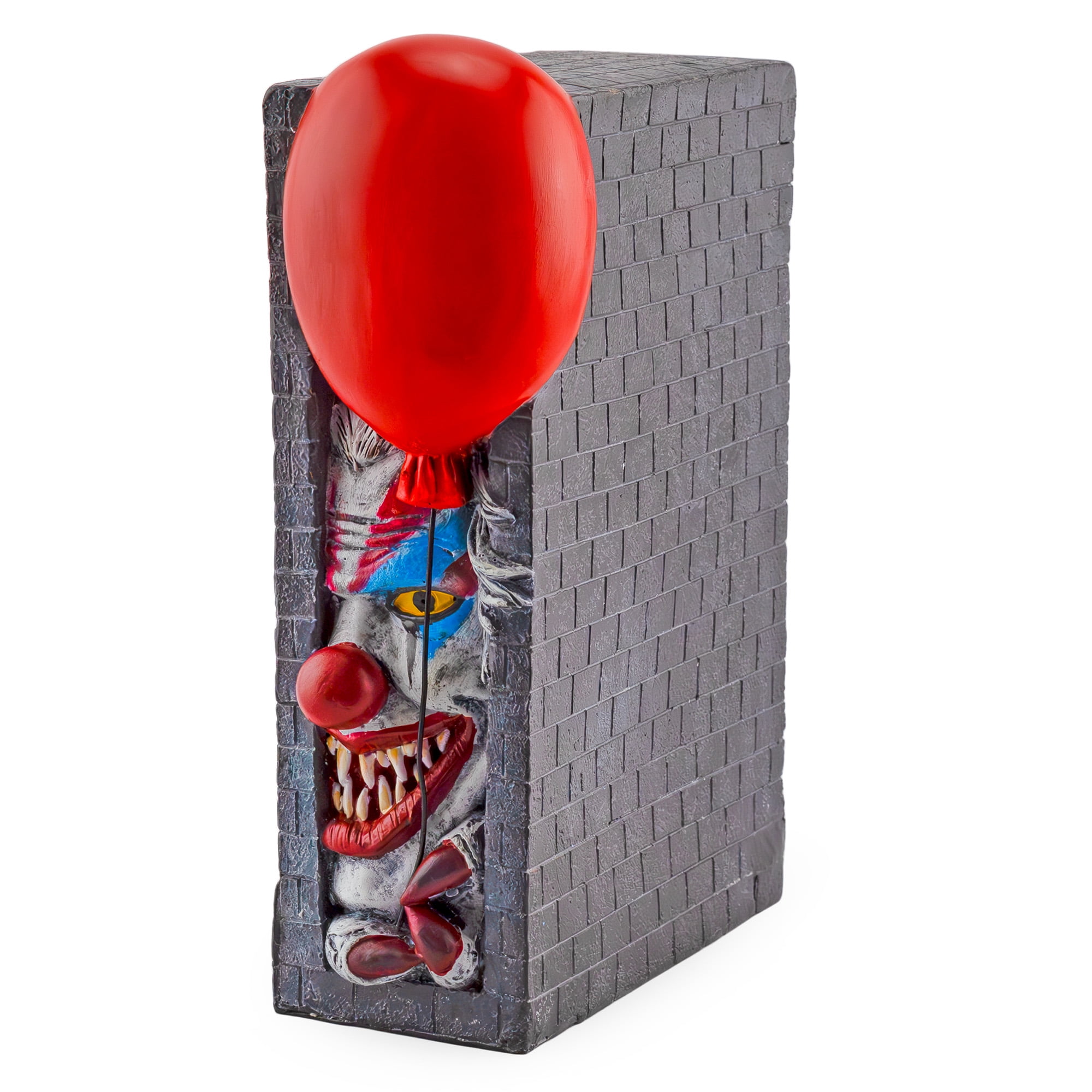Toy Vault Evil Clown Bookshelf Insert, Creepy Peeping Clown Resin ...