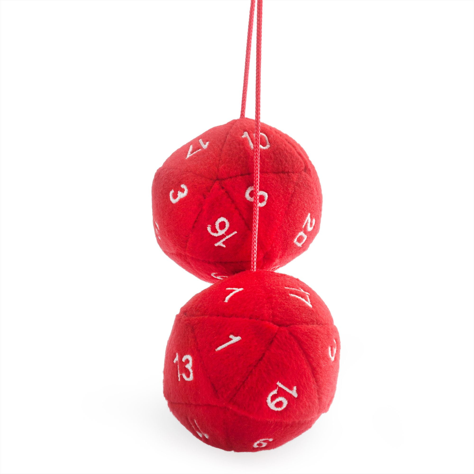 Toy Vault 20-Sided Stuffed Dice, Plush Car Hanging Dice Dangler ...