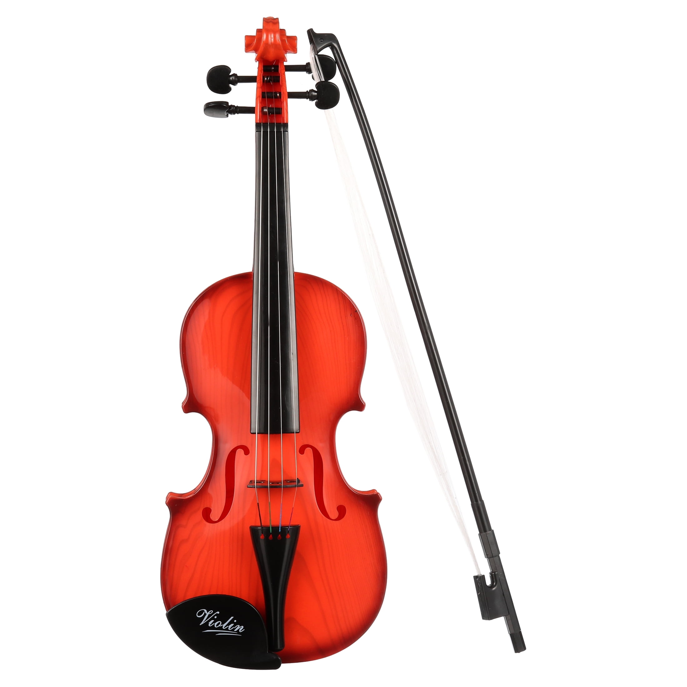 Toy Violin with 4 Adjustable Strings and Bow Realistic-Looking ...