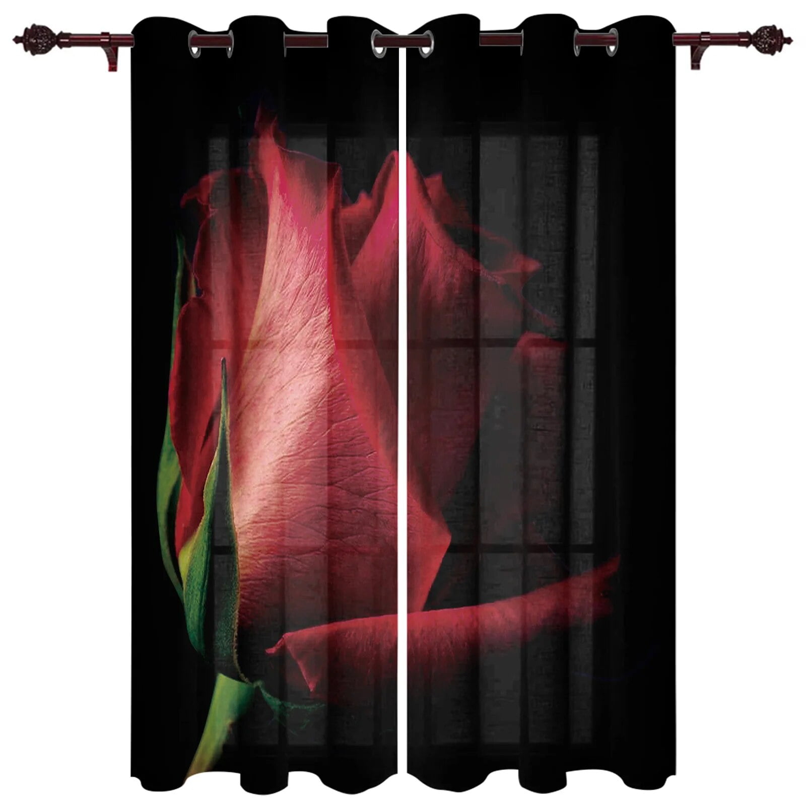 Toy Window Curtains Blue Sky Camping Bus Trees Living Dining Room Kids ...