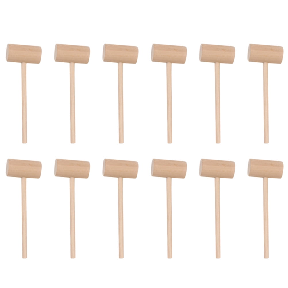 Toy for Kids Small Wooden Hammer Nut Cracking Mini Mallet Playset ...