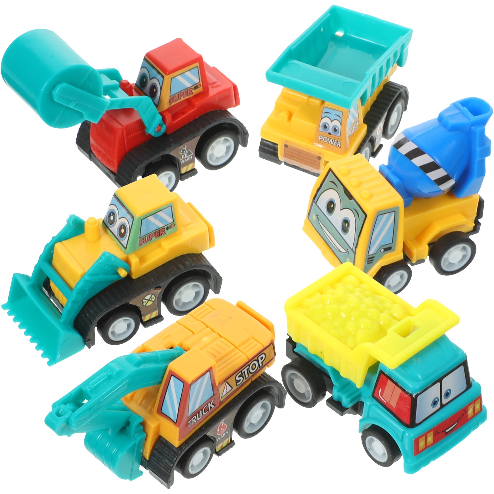 ToyKAKA 6pcs Small Pull Back Cars Mini Pull-back Cars Toy Vehicle ...