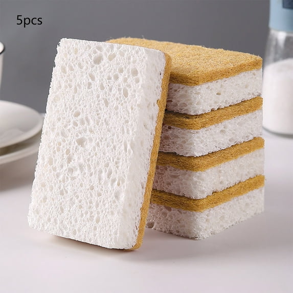 ToyKingdee Biodegradable Natural Kitchen Sponges - Compostable Dish ...