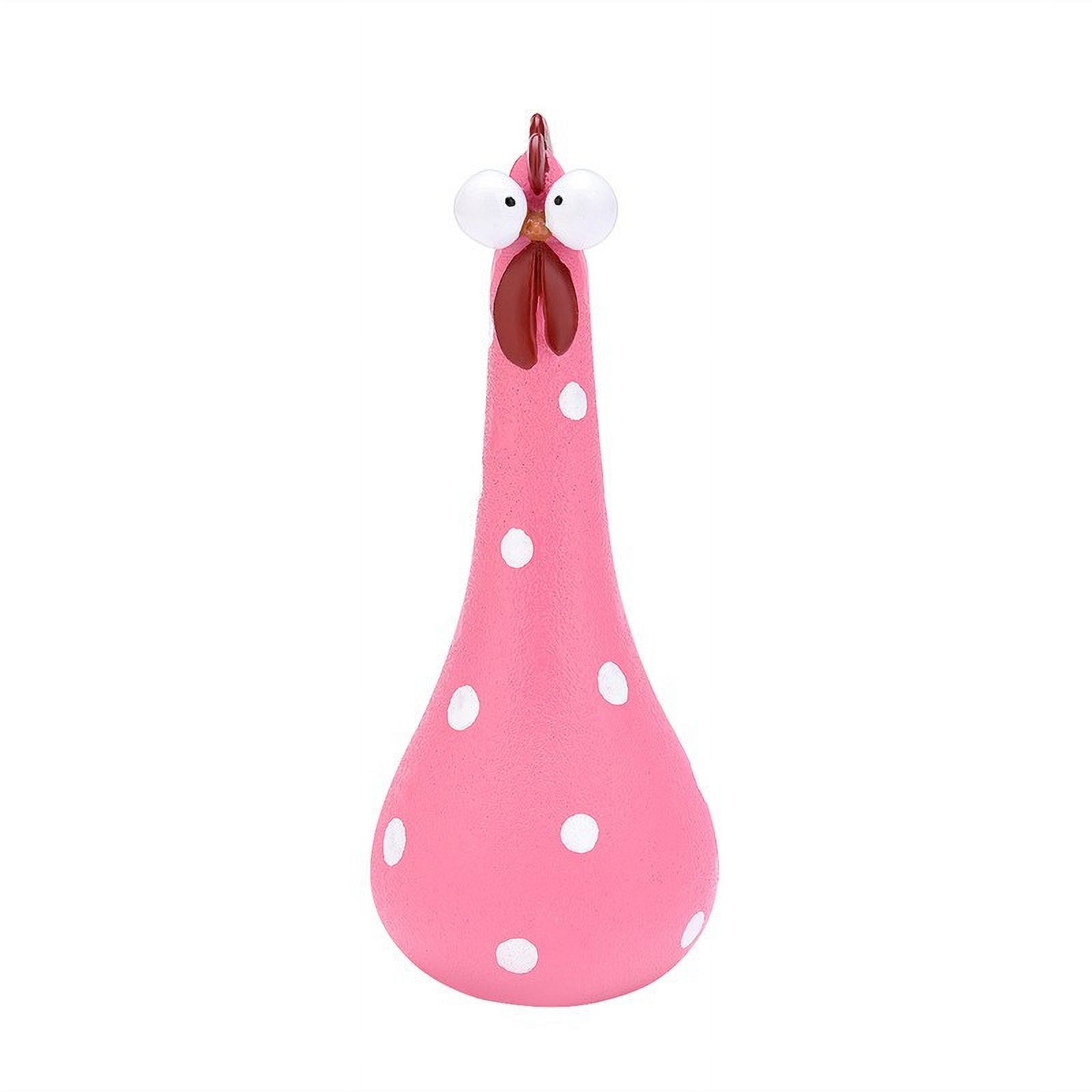 ToyKingdee Chicken Statue Silly Chicken Decor Big Eyed Chicken Figurine ...