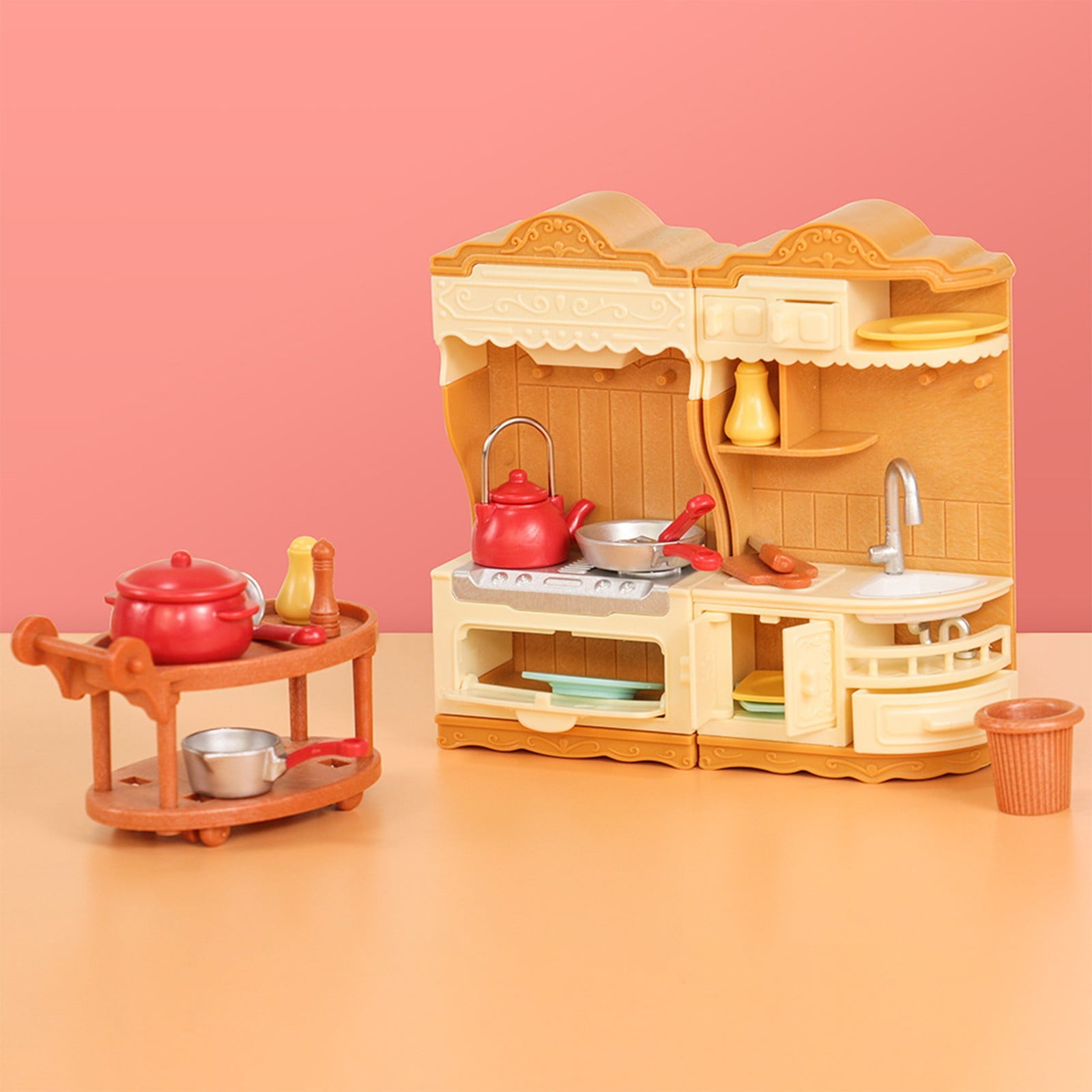 ToyKingdee Dollhouse Furniture Kitchen Play Set Miniature Refrigerator ...