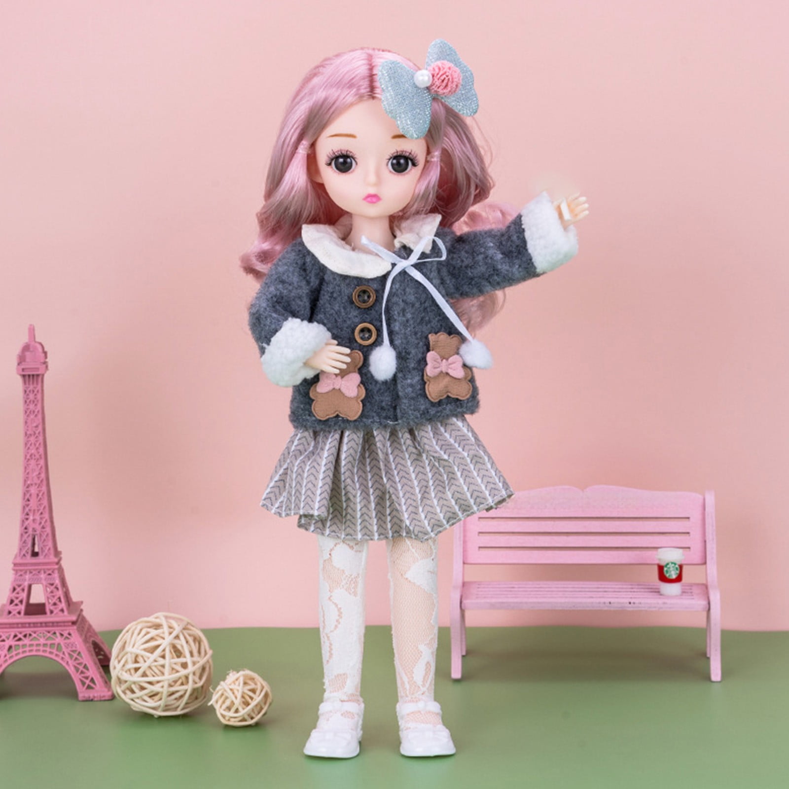 ToyKingdee Dolls Ball Jointed Doll Joint Doll Smart with Clothes Anime ...