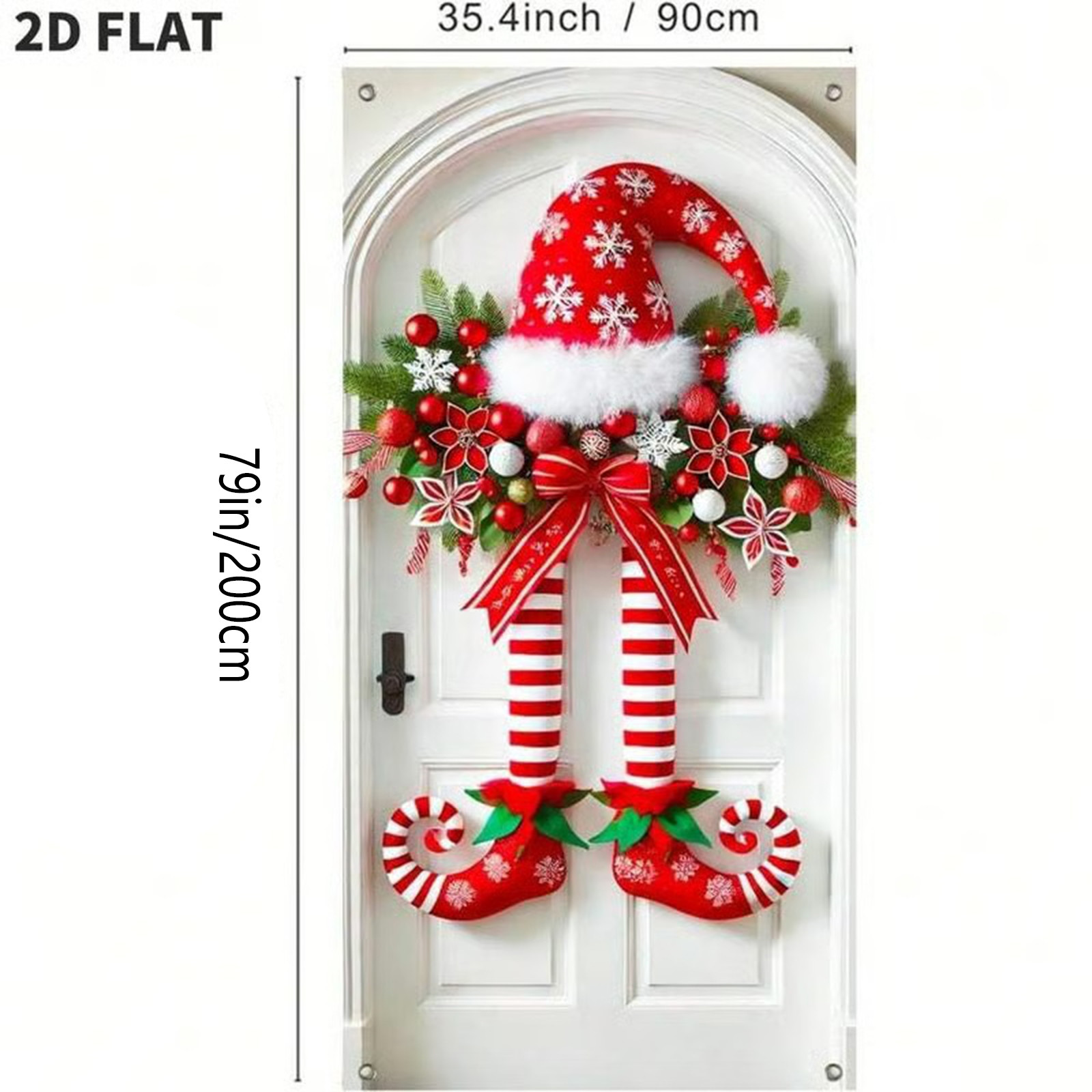 ToyKingdee Elf Legs Door Cover Christmas Banner for Front Door Outdoor ...