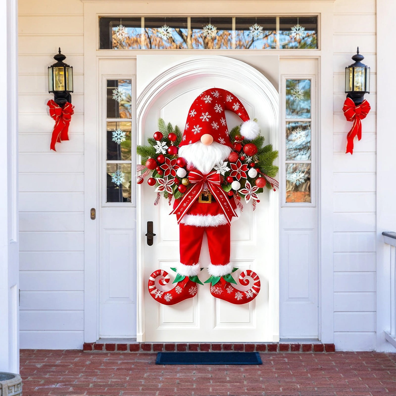 ToyKingdee Elf Legs Door Cover Christmas Banner for Front Door Outdoor ...