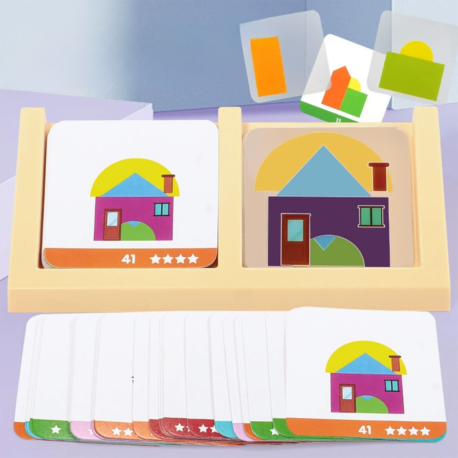 ToyKingdee Geometric House Design Toys, Tangrams Kids, Pattern Blocks ...