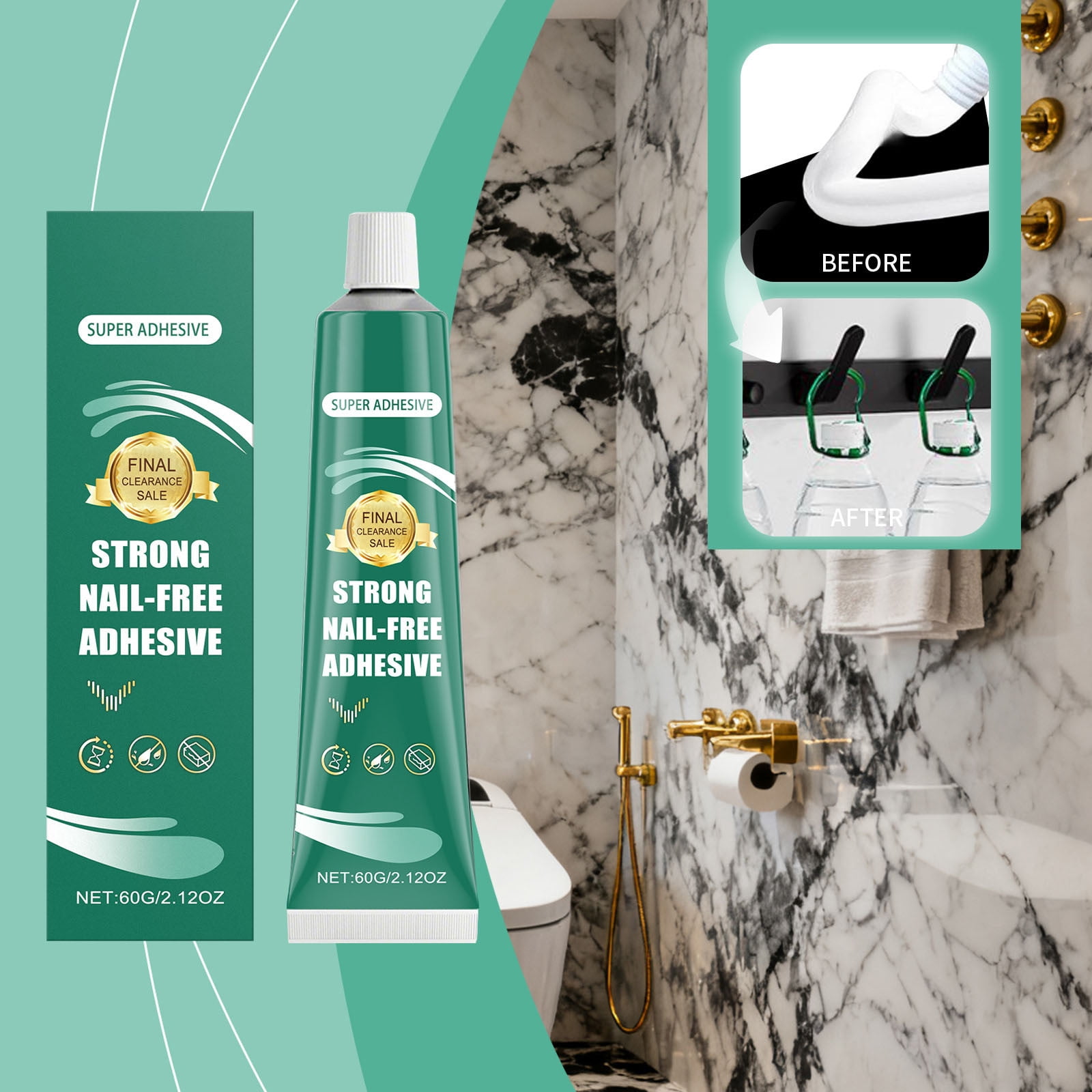 ToyKingdee Glue, No-Nail Bonding Sealant, Multi-Purpose, Waterproof ...