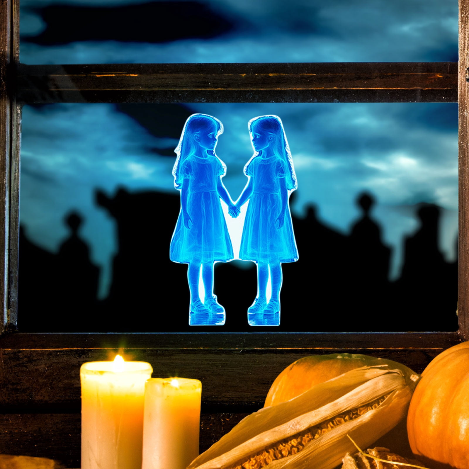 ToyKingdee Halloween Luminous Horror Holding Hands Little Girl Home ...