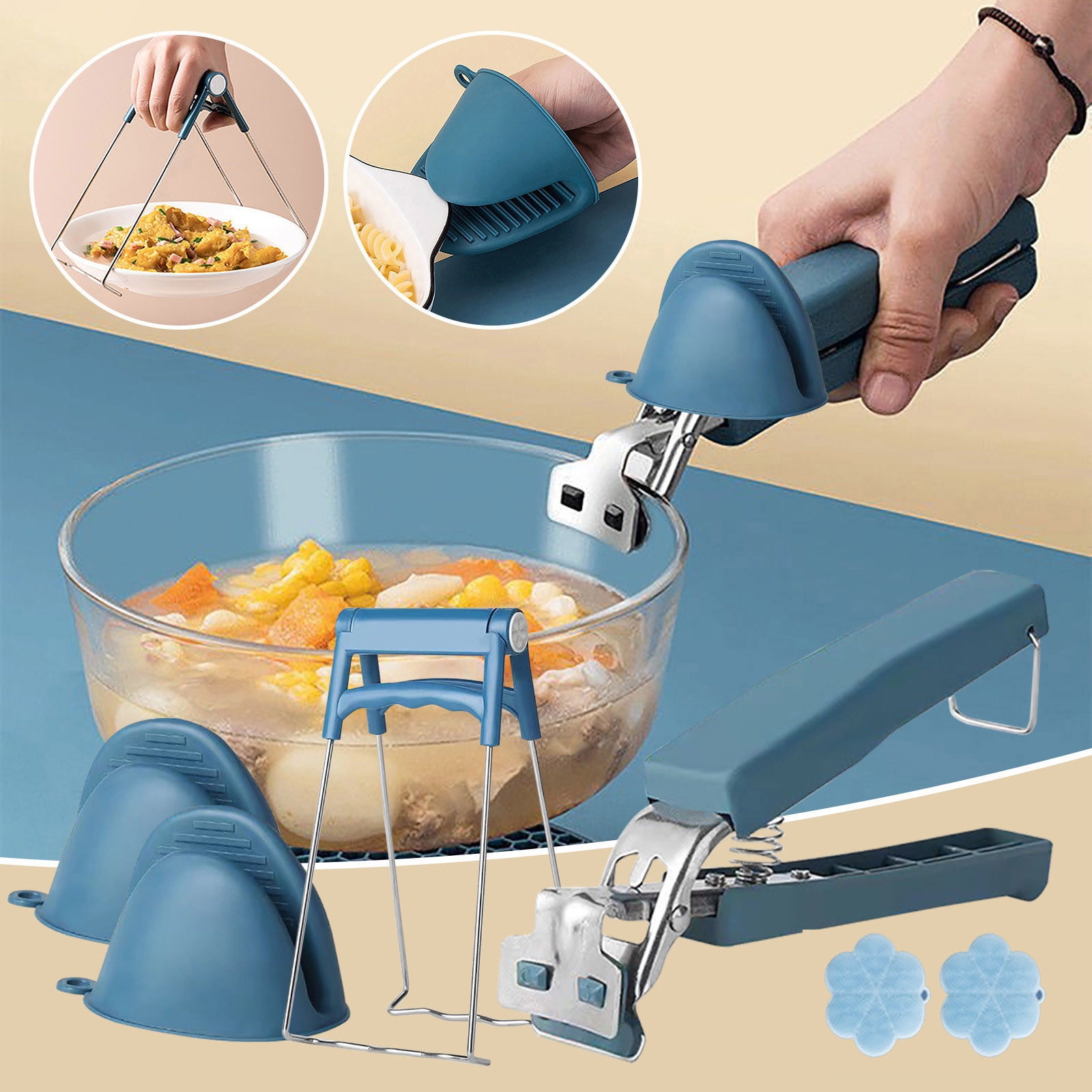 ToyKingdee Hot Plate Gripper, Universal Plate Lifter Steamer Hot Dish ...
