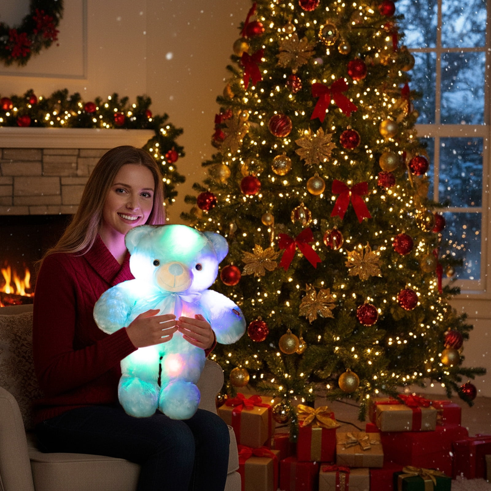 ToyKingdee LED Teddy Bears Stuffed Animals, Cute Glow Bear Plush Toys ...