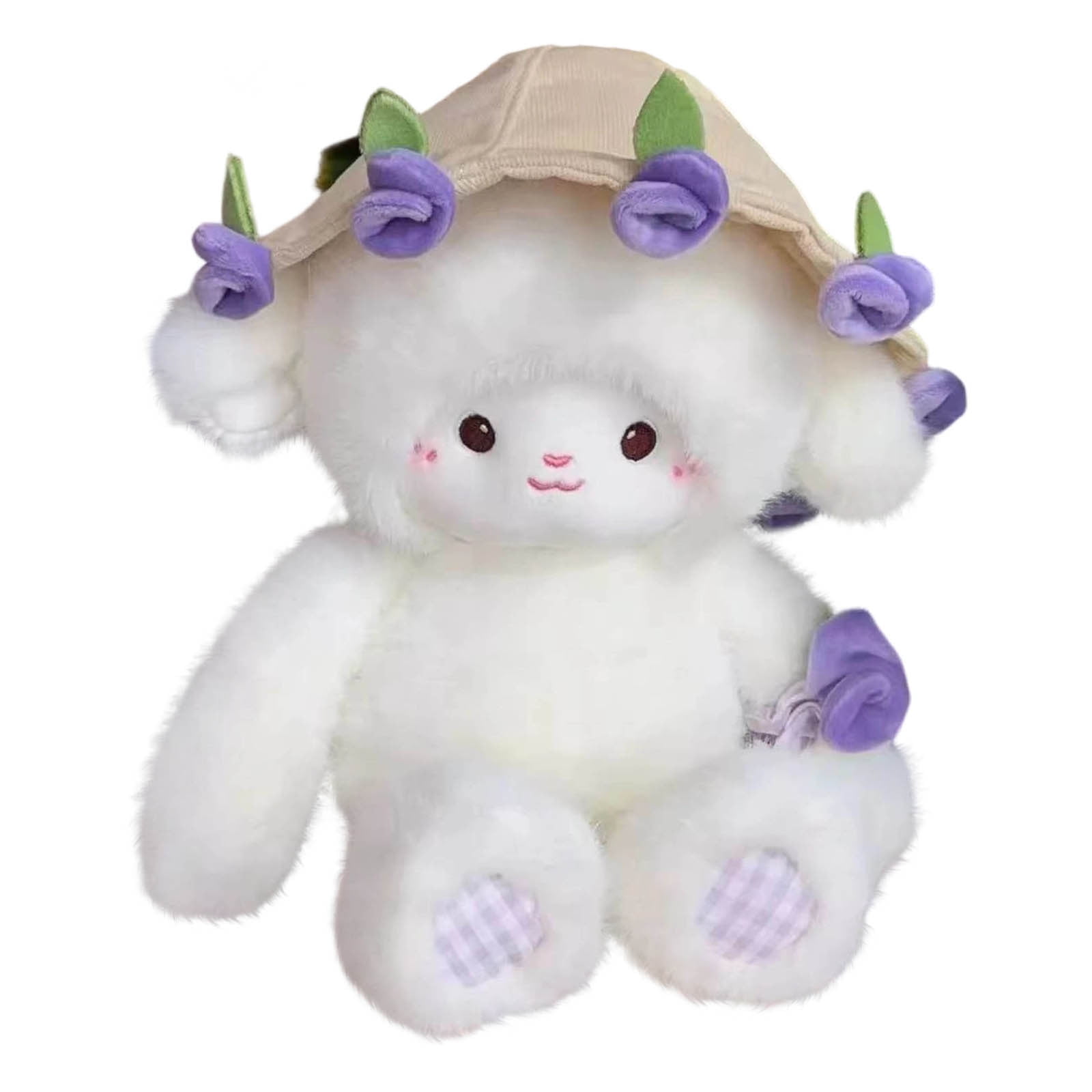 ToyKingdee Lamb Plush Stuffed Animal with Removable Bouquet of Red ...