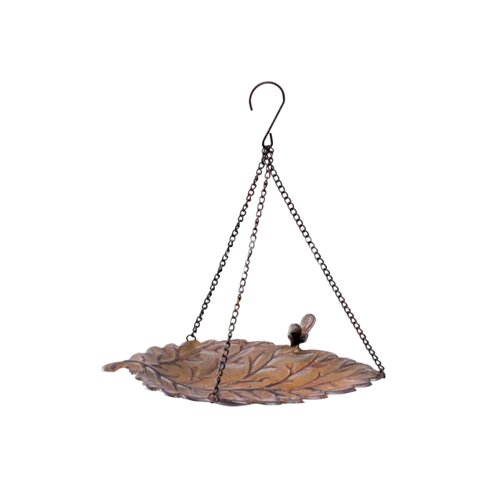ToyKingdee Leaf Hanging Chain Bird Feeder, Iron Wild Bird Feeder Garden ...