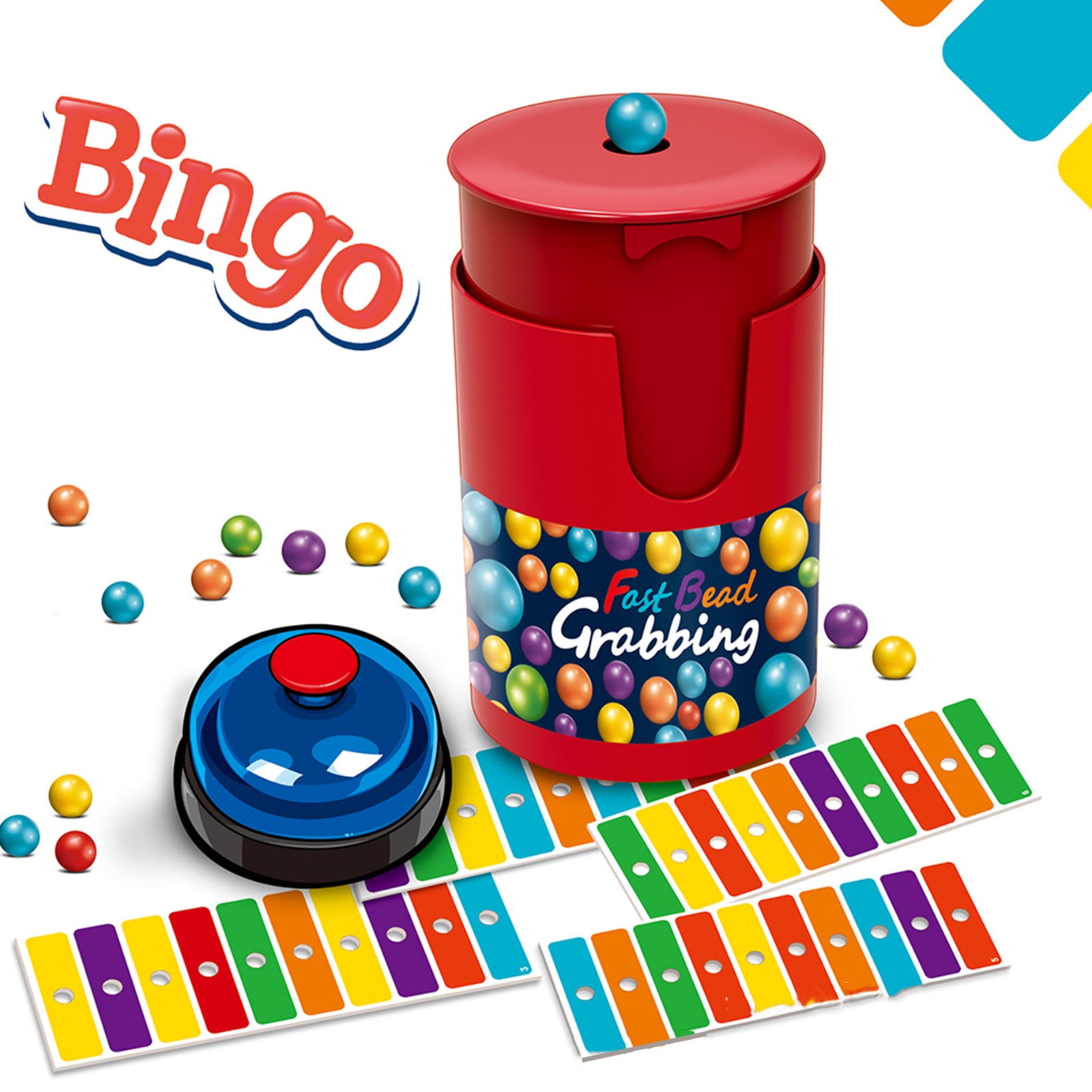 ToyKingdee Match Color Bingo Game Set, Fast Bead Grabbing Gamea, for ...