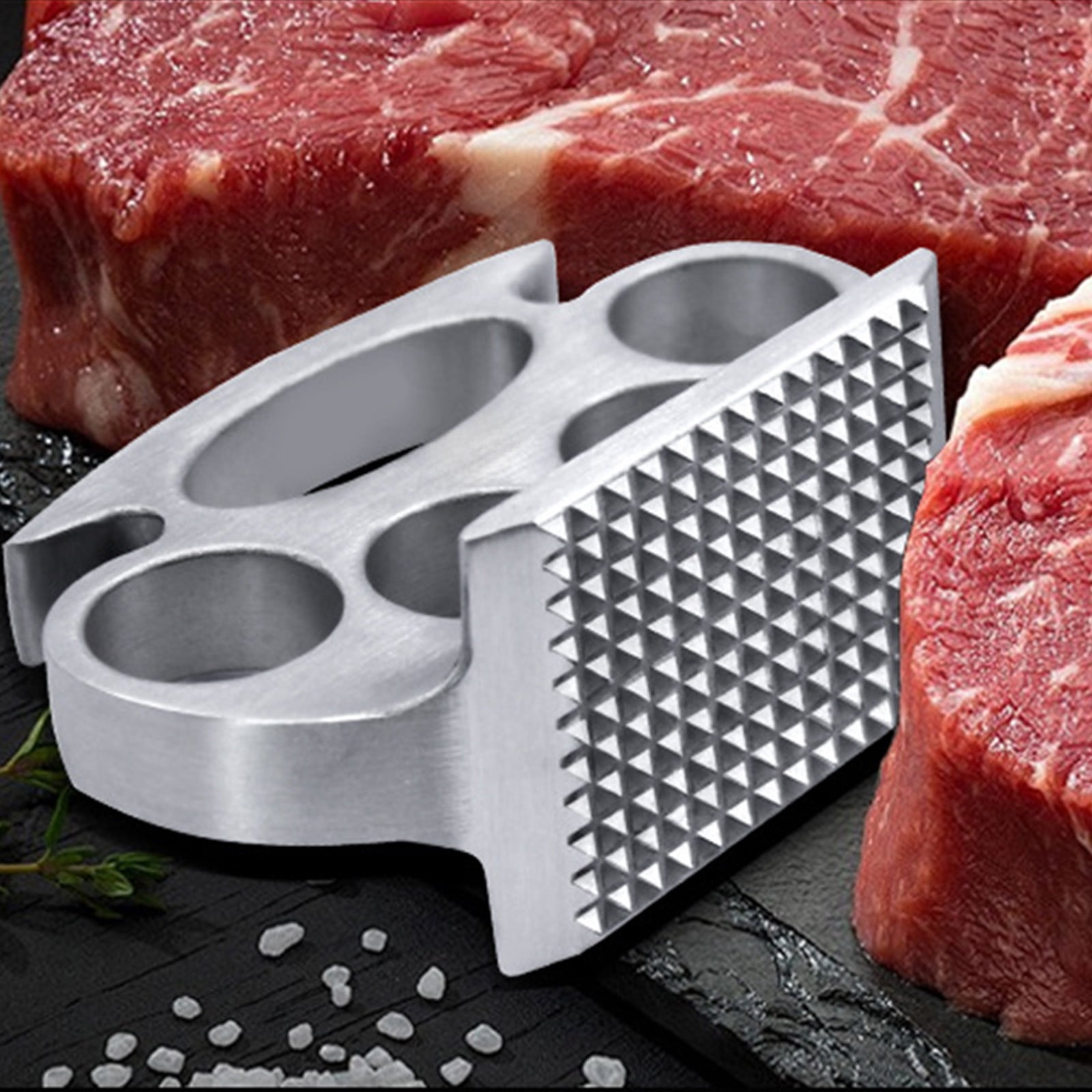 ToyKingdee Meat Tenderizer Hammer with Comfortable-Grip Handle, Dual ...