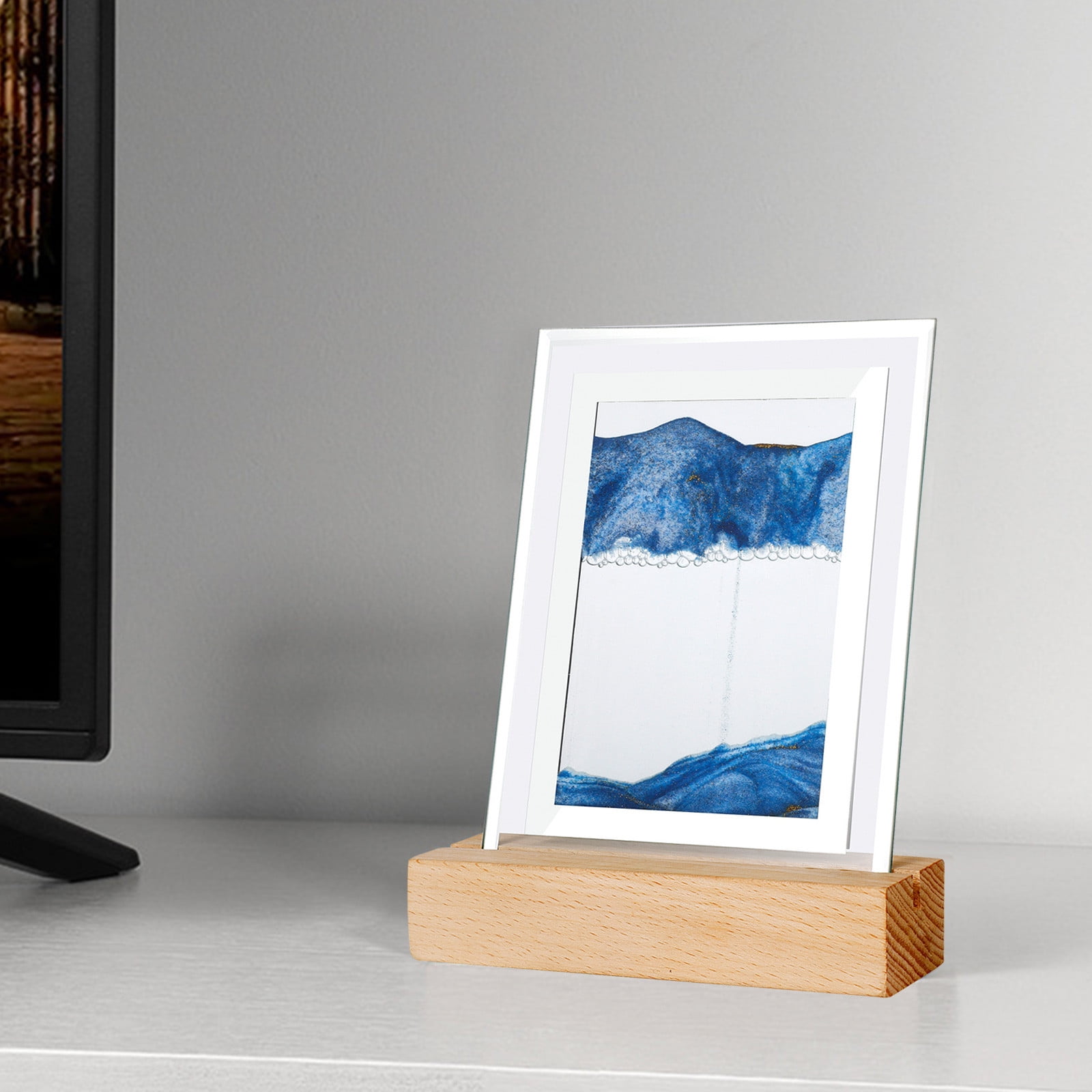 ToyKingdee Moving Sand Art，Moving Sand Art Picture 3D Glass Deep Sea ...