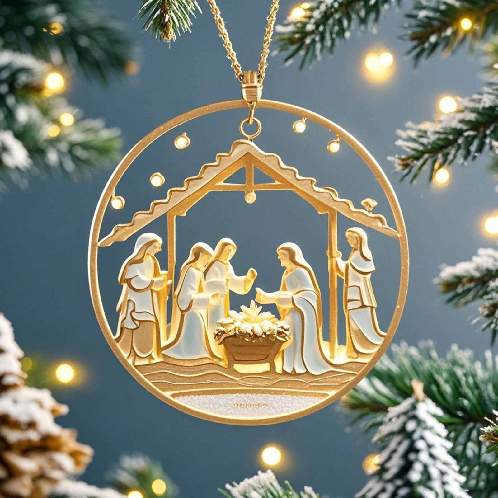 ToyKingdee Nativity Ornament – Nativity Scene Christmas Decoration ...