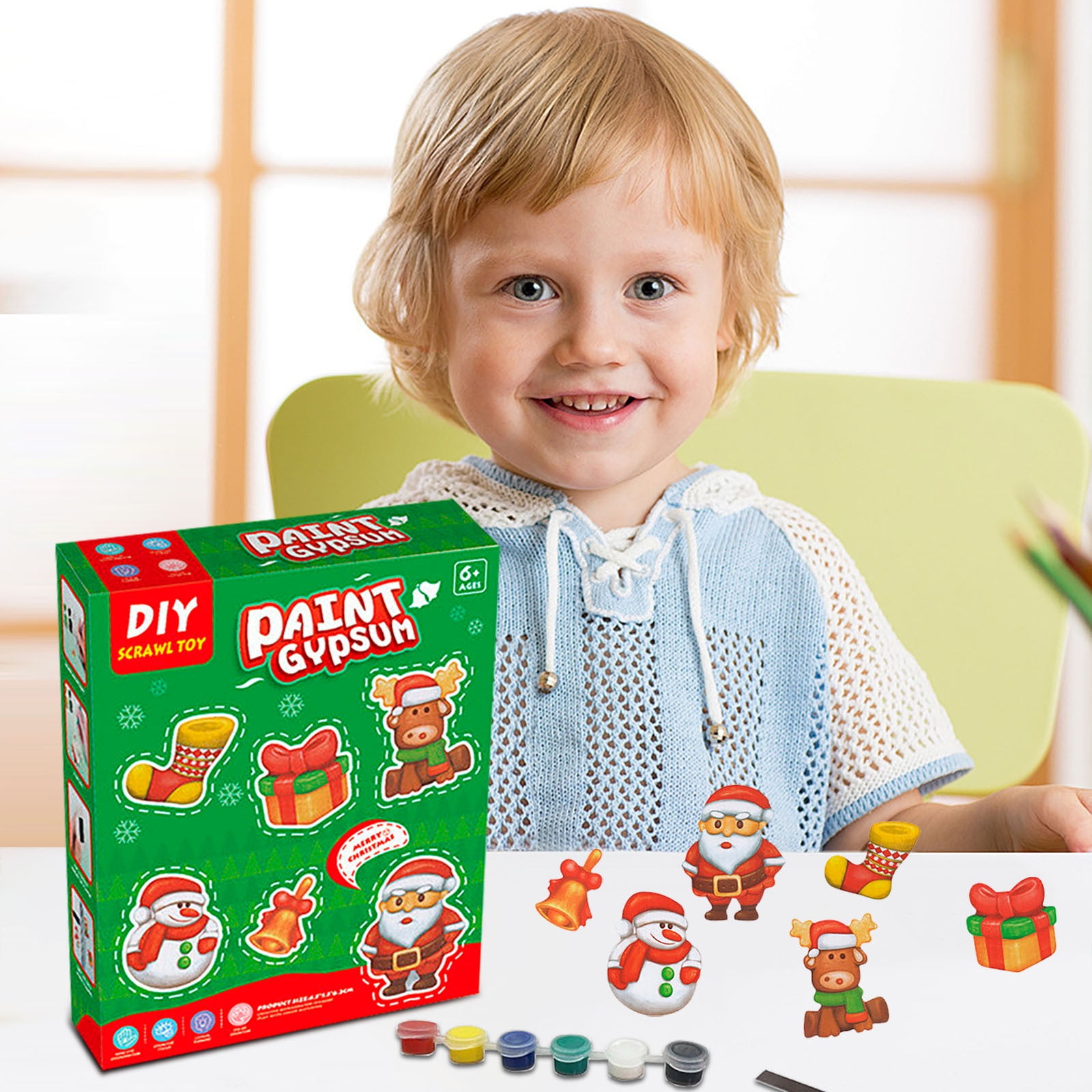 ToyKingdee Plaster Painting Set, Plaster Craft Kit, PP Mould and Paint ...