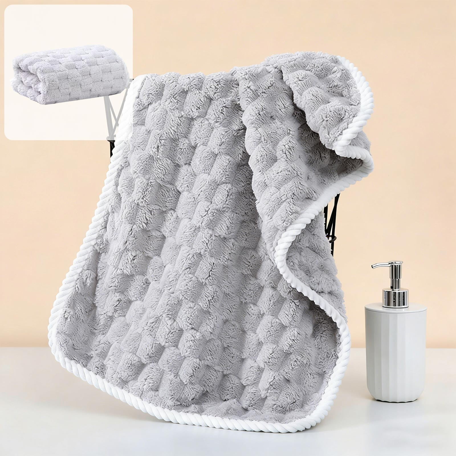 ToyKingdee Premium 100% Cotton Washcloths, Extra Soft & Absorbent Wash ...