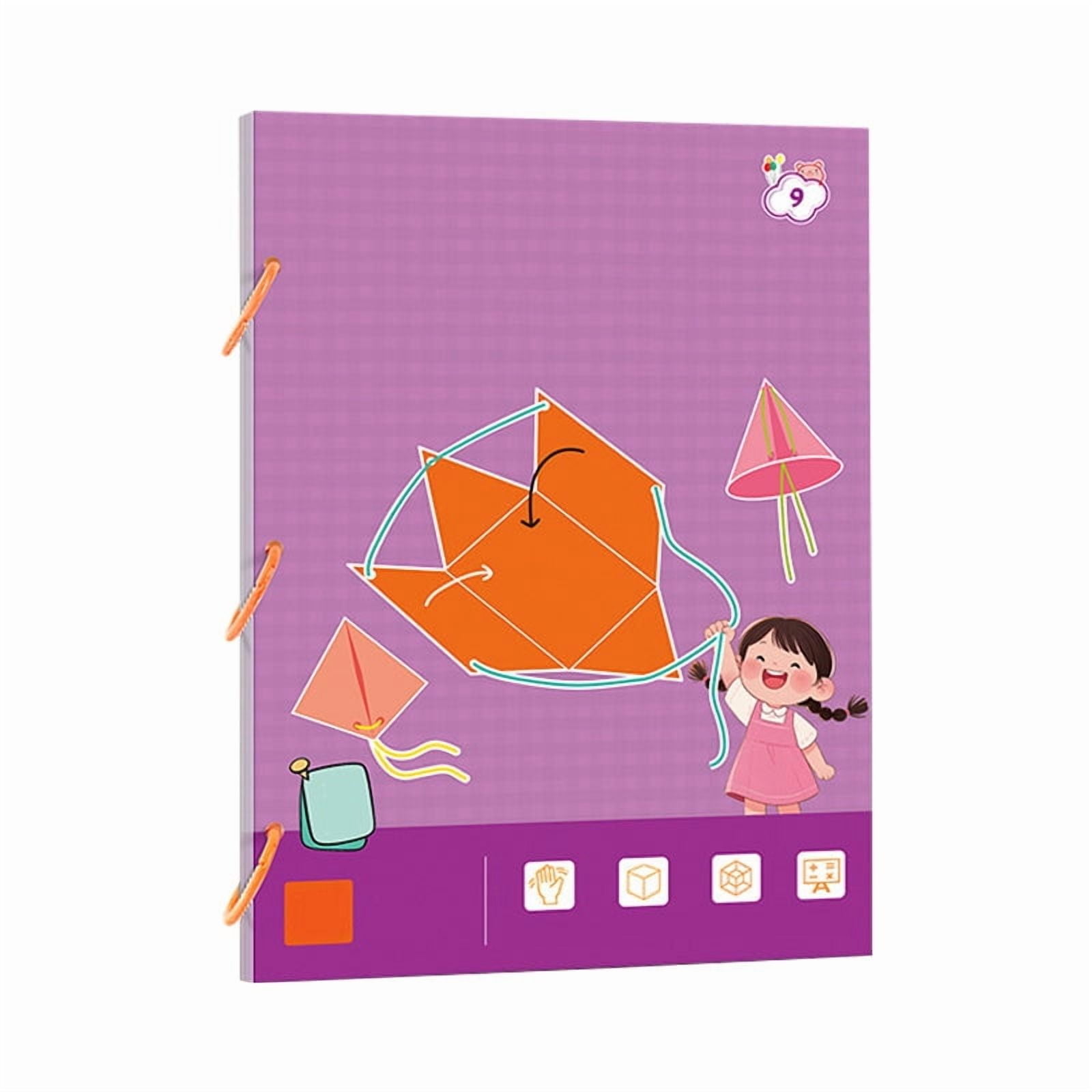 ToyKingdee Pull String Geometry Learning Book DIY Solid Geometry Book ...