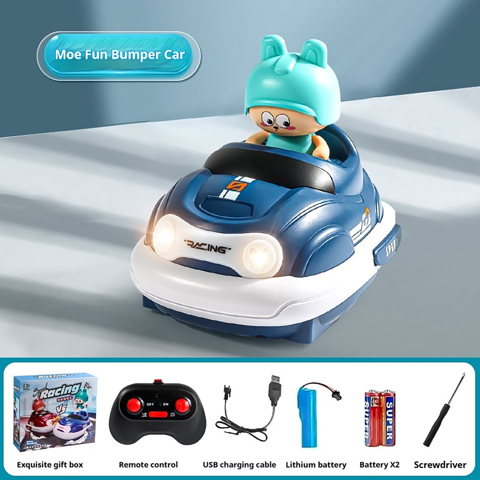 ToyKingdee Rc Bumper Cars, Rechargeable Rc Bumpers Car, Player Bumper ...