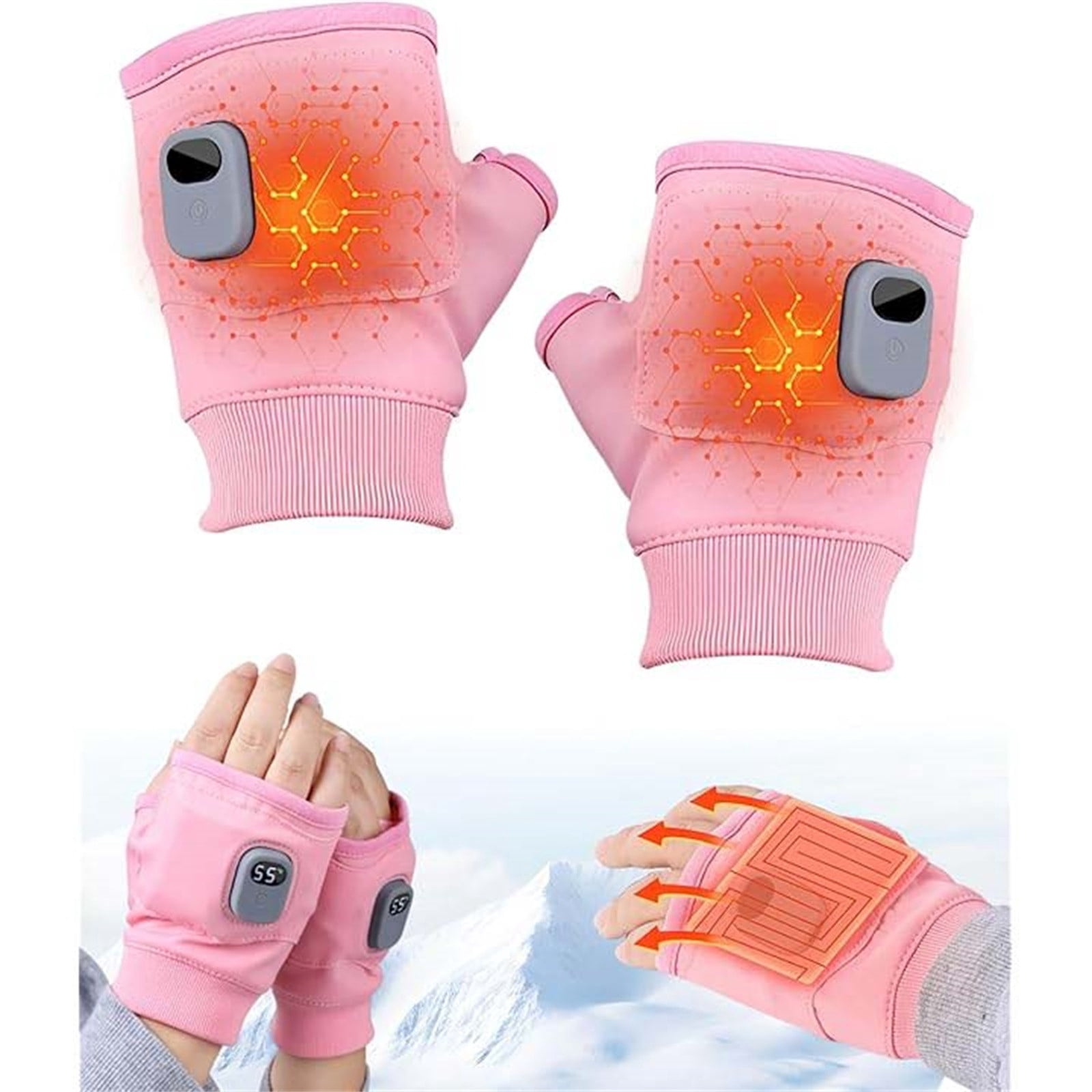 ToyKingdee Rechargeable Heated Gloves for Women Men, Smart Thermostatic ...