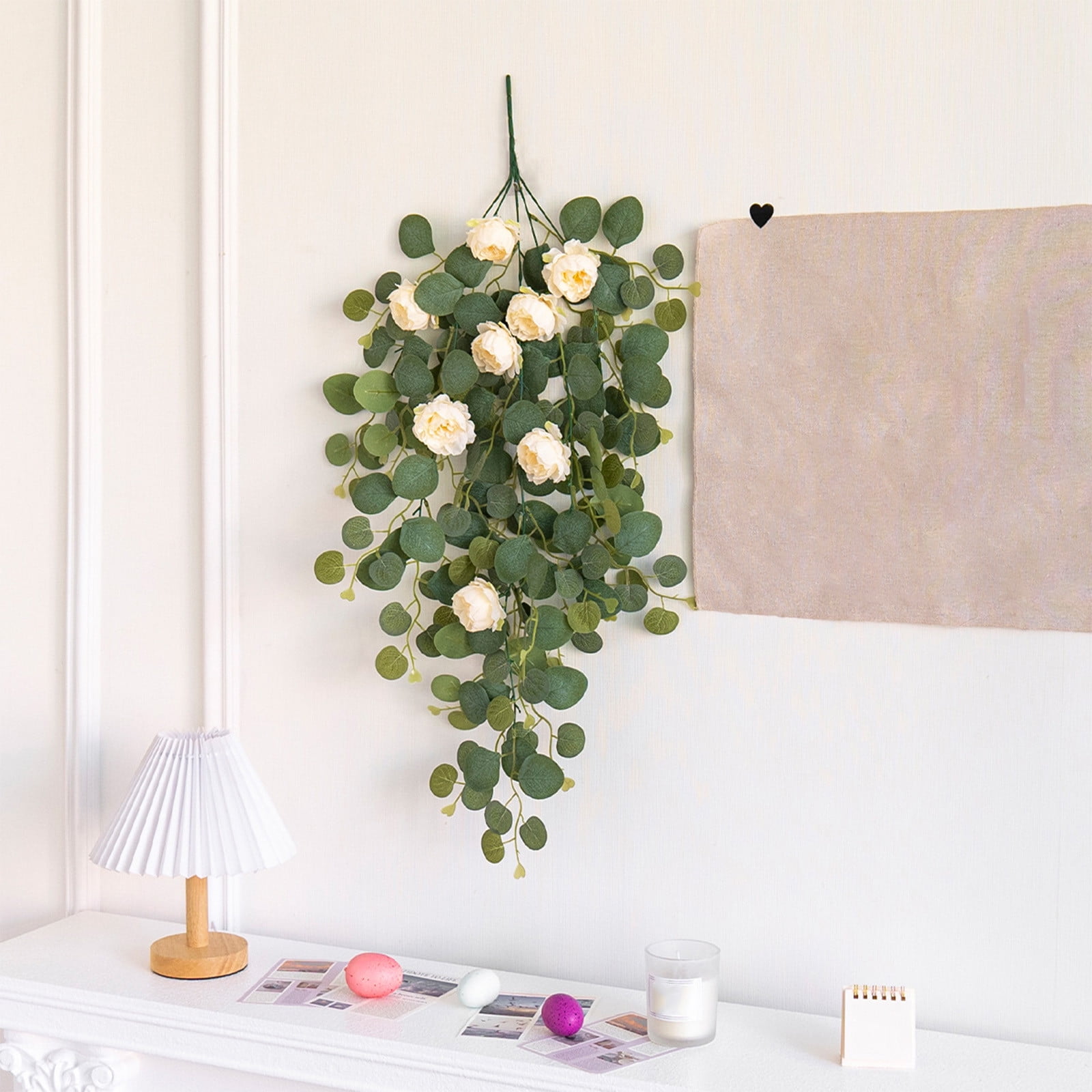 ToyKingdee Simulation Eucalypts Peony Rattan Fake Flower Rattan ...