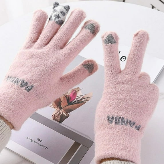 ToyKingdee Thermal Gloves Winter Plush Gloves, Cycling Knitted, Autumn ...