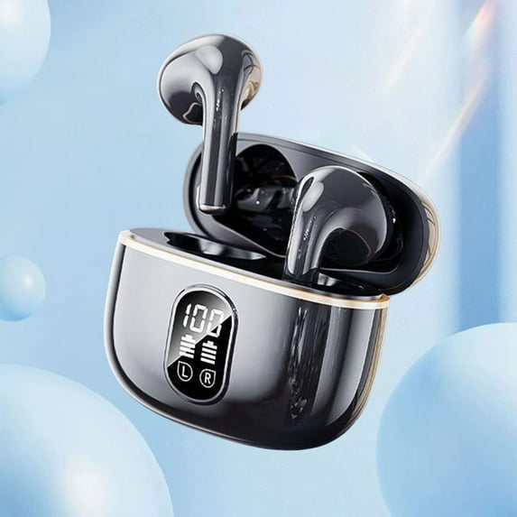 ToyKingdee Wireless Bluetooth 5.3 Earbuds with Charging Case, LED ...