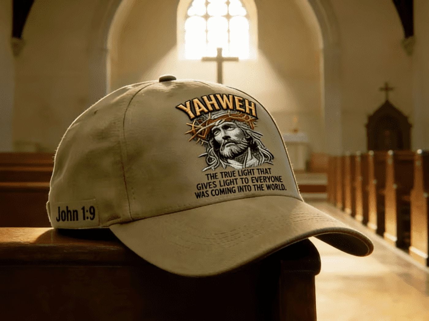 ToyKingdee Yahweh The True Light Faith Commemorative Cap, Christian ...
