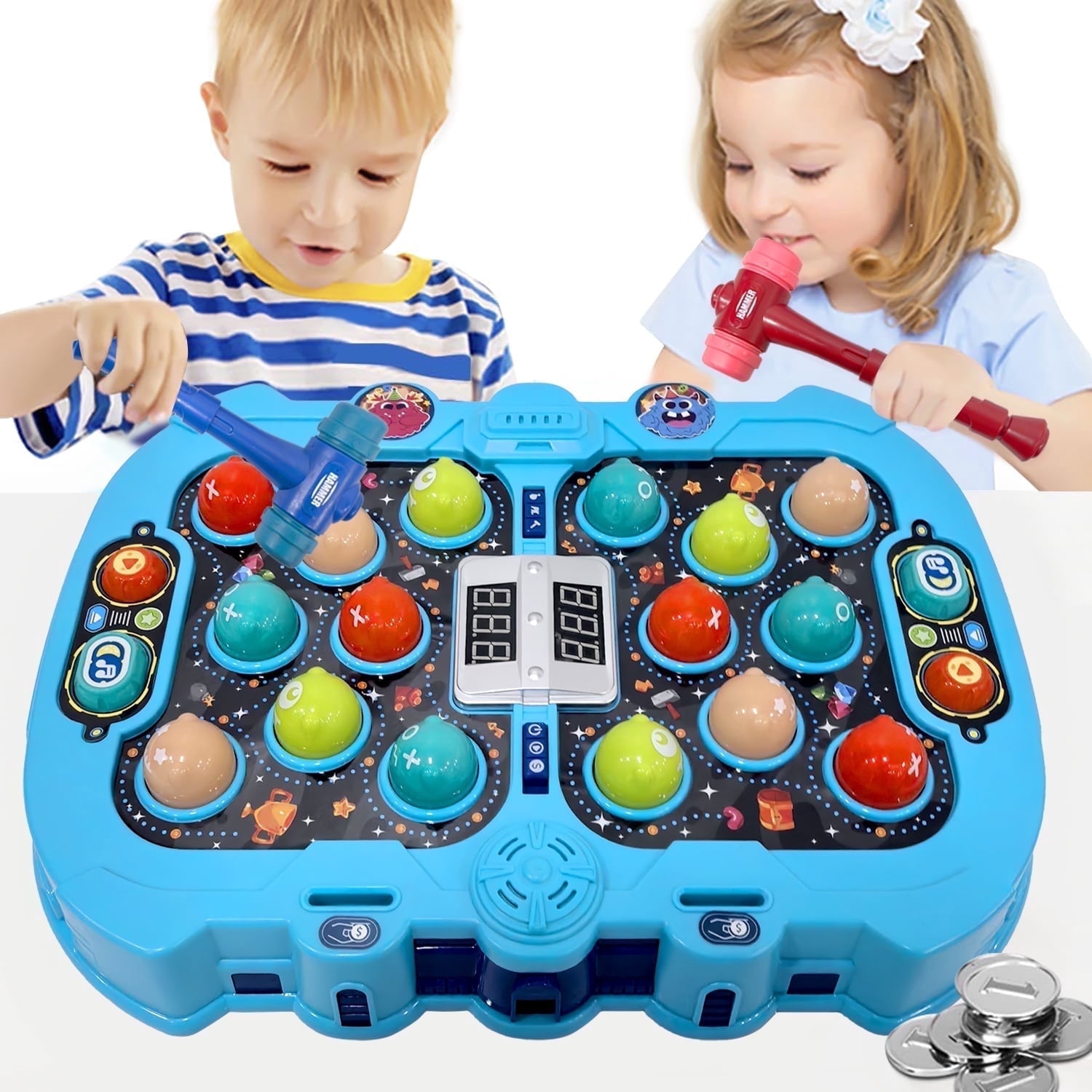 ToyM Hammer Mole Game for Toddler, Toys for 3-12 Year Old Boys and ...