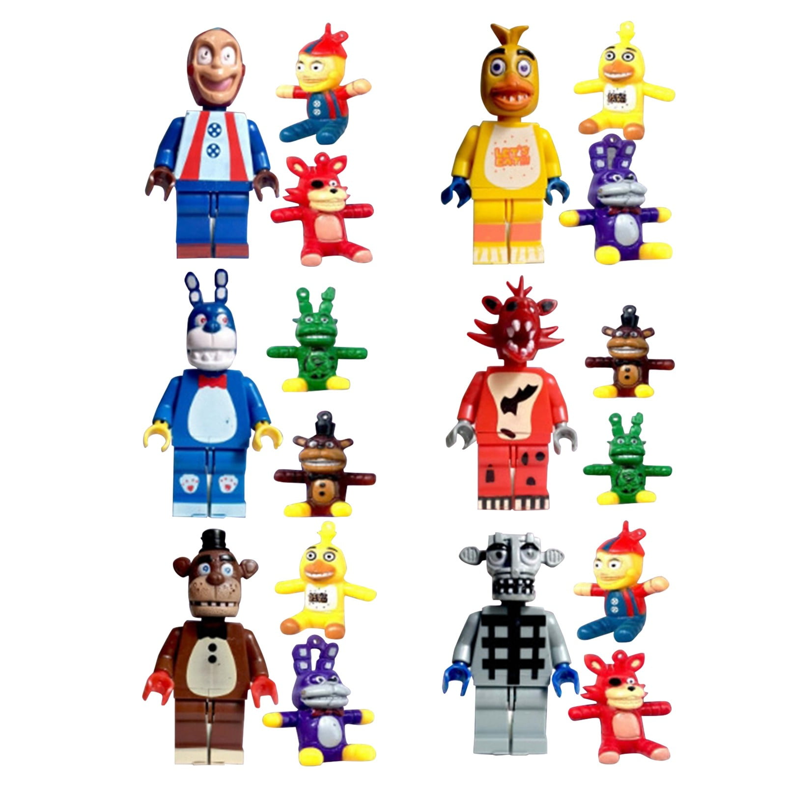 ToyVerse FNAF Building Toys, Freddy Bonnie Mini Figures Building Blocks ...