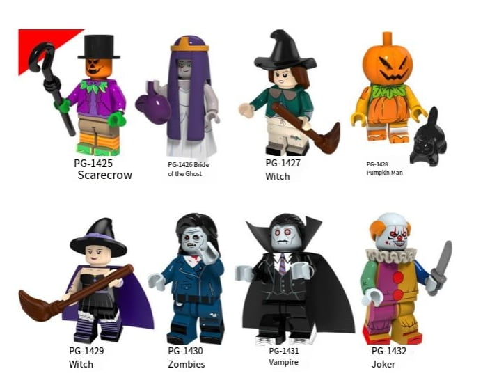 ToyVerse Horror Building Block Mini Figures Halloween Toys, Horror ...