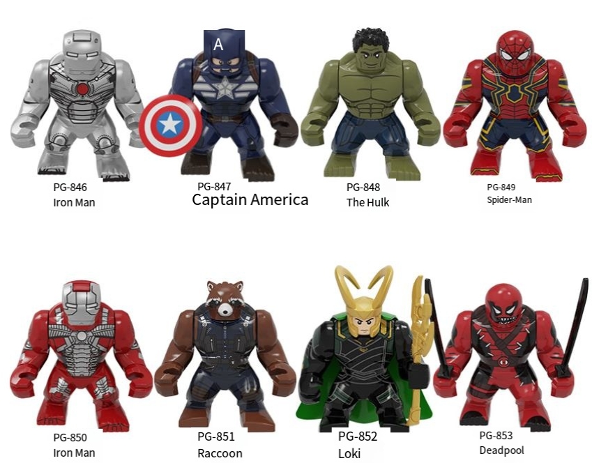 ToyVerse Superhero Building Block Minifigures, Superhero Action Figures ...