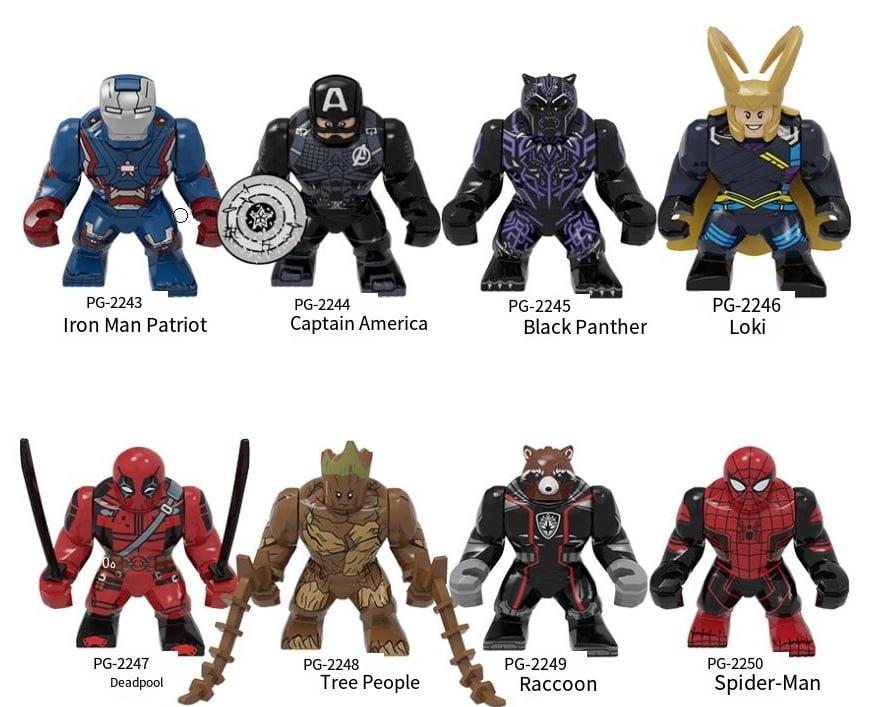 ToyVerse Superhero Building Block Minifigures, Superhero Action Figures ...