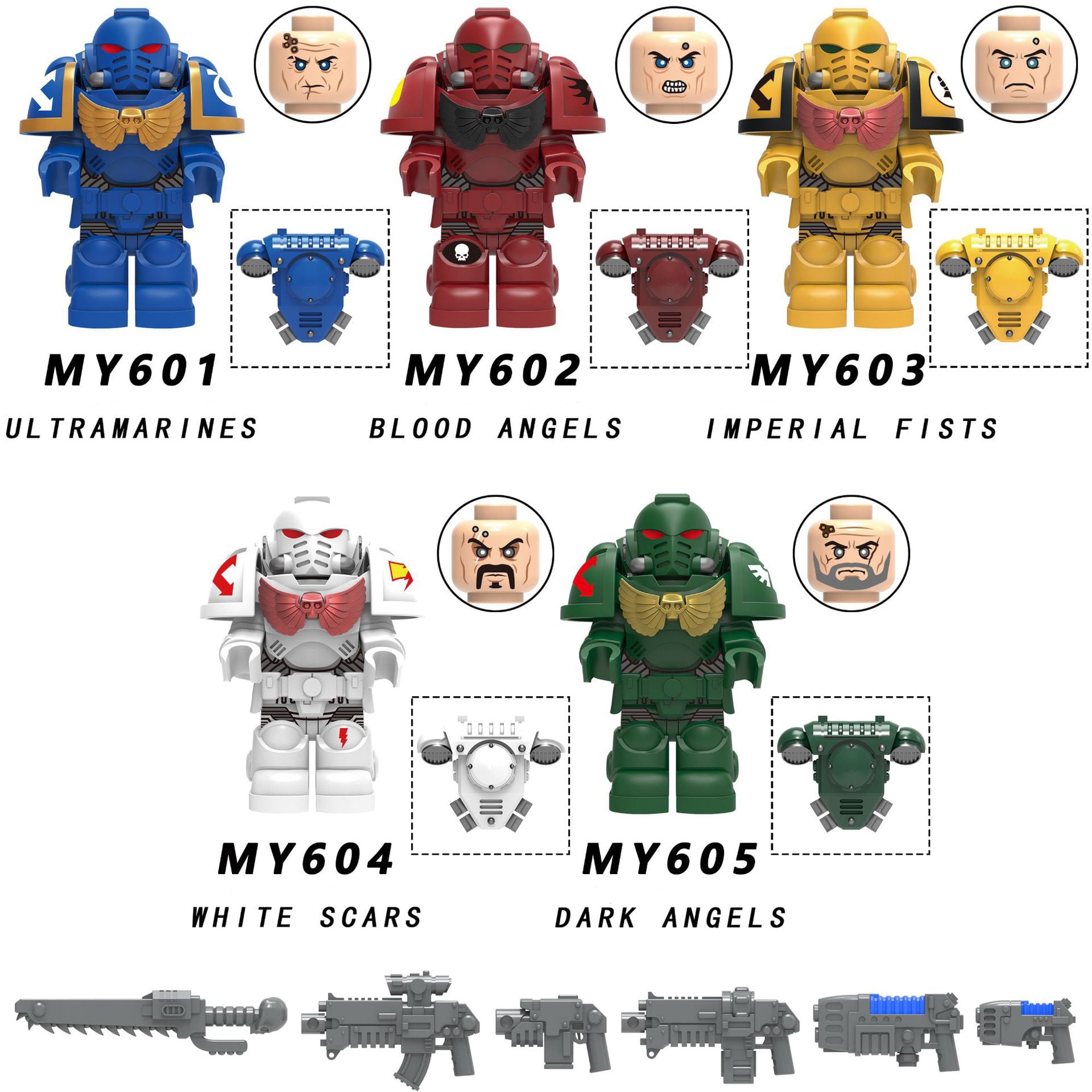Toybuy Warhammer 40K Building Block Figures, 5 Pack - Walmart.com