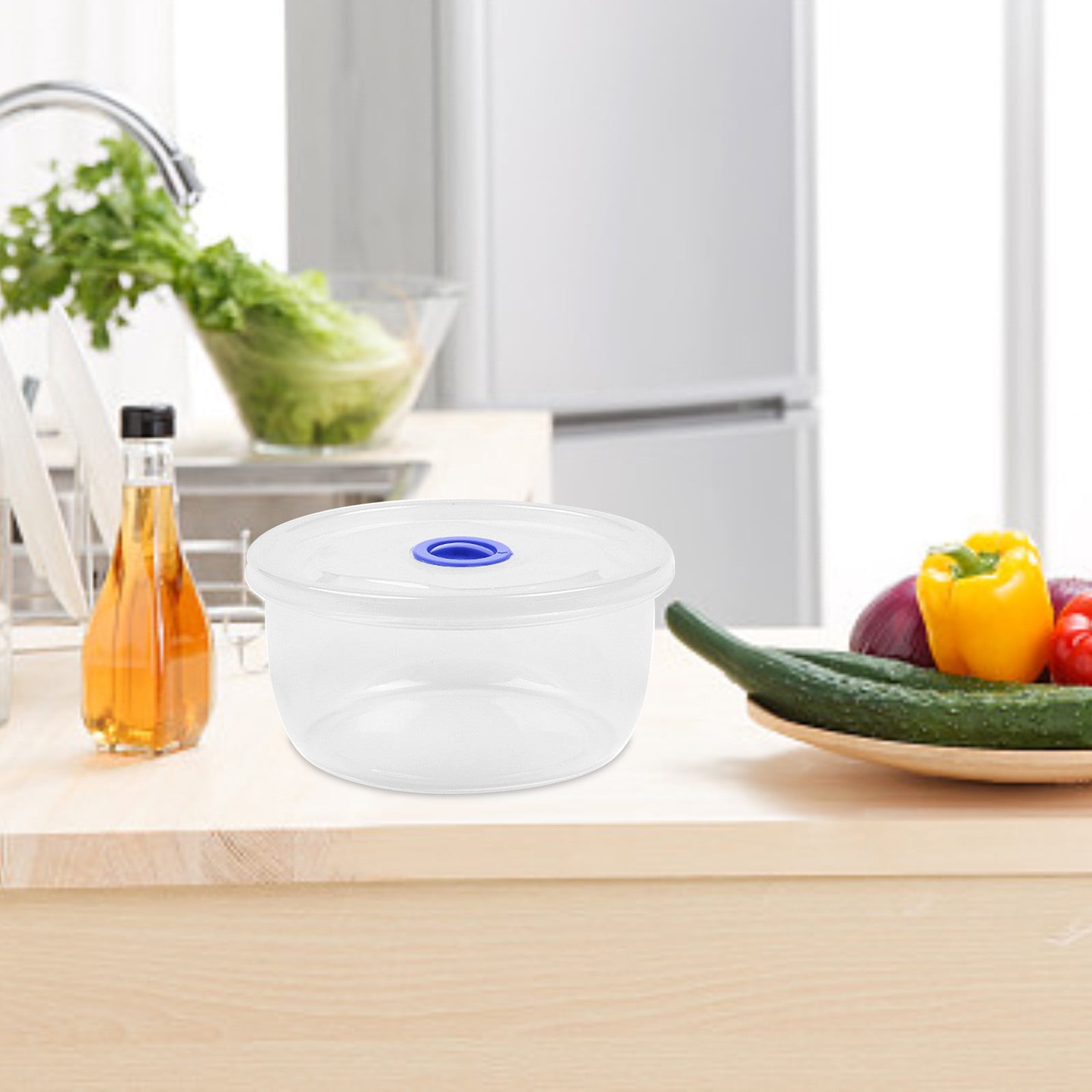 Toycle Clear Plastic Round Box, Bento Box Can Be Refrigerated Microwave ...