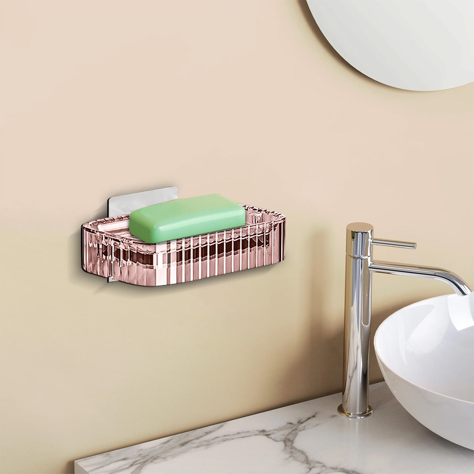 Toycle Glacier Pattern Soap Box Wall Mounted Double Laundry Soap ...
