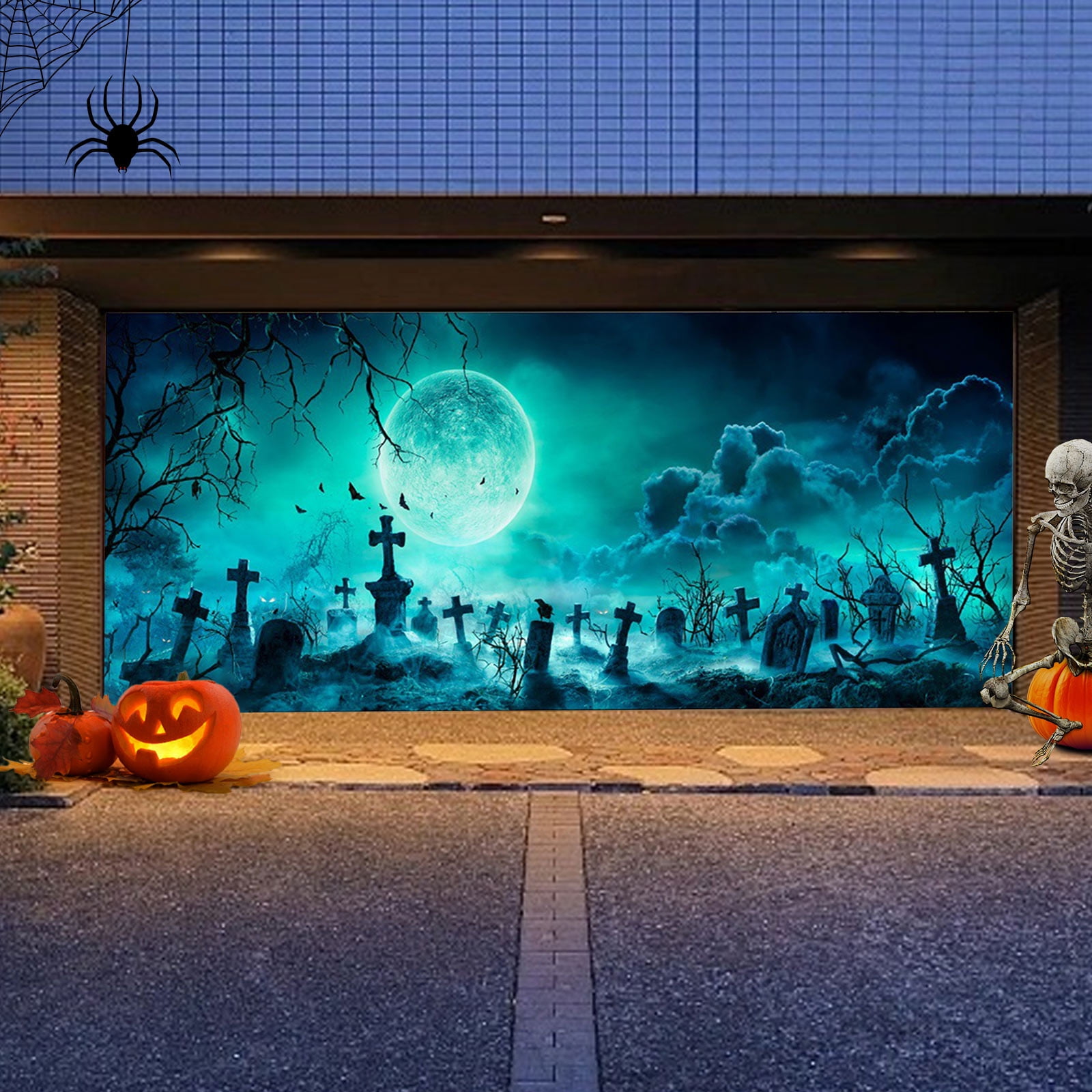 Toycle Halloween Backdrop Photography Horror Full Moon Night Scary ...