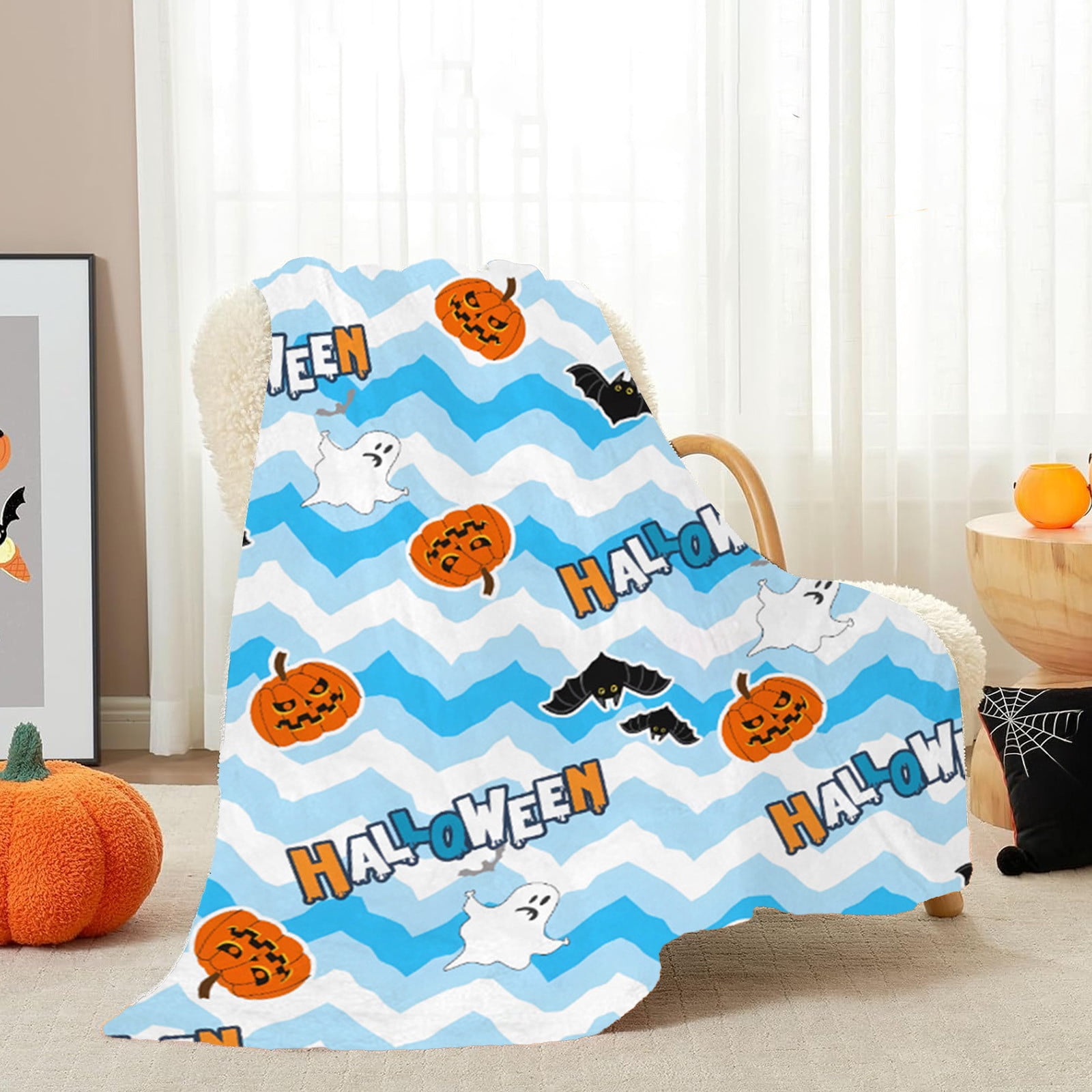 Toycle Halloween Flannel Blanket Foreign Trade Horror Pumpkin Air ...