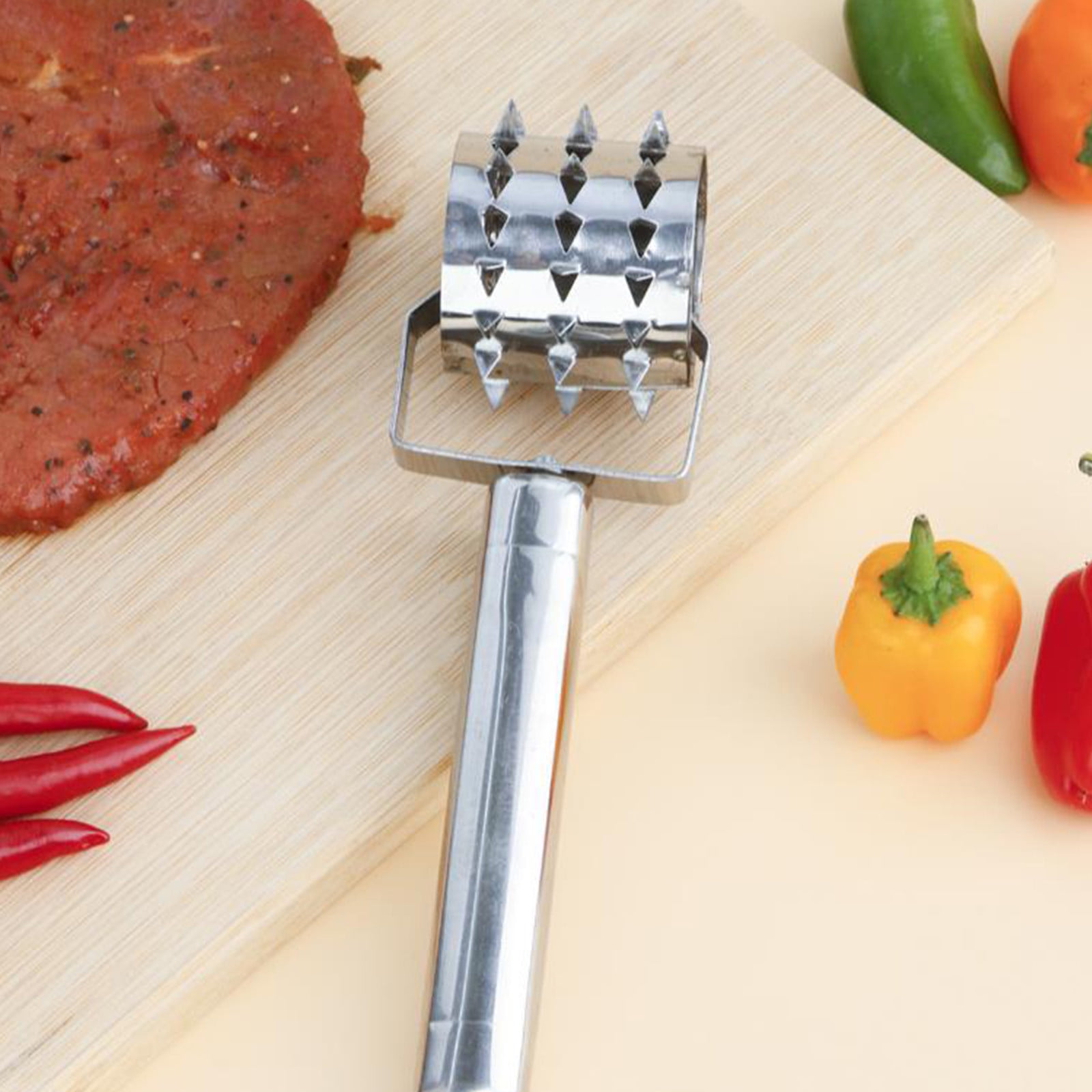 Toycle Meat Tenderizer Stainless Steel Meat Tenderizer Roller Rolling ...
